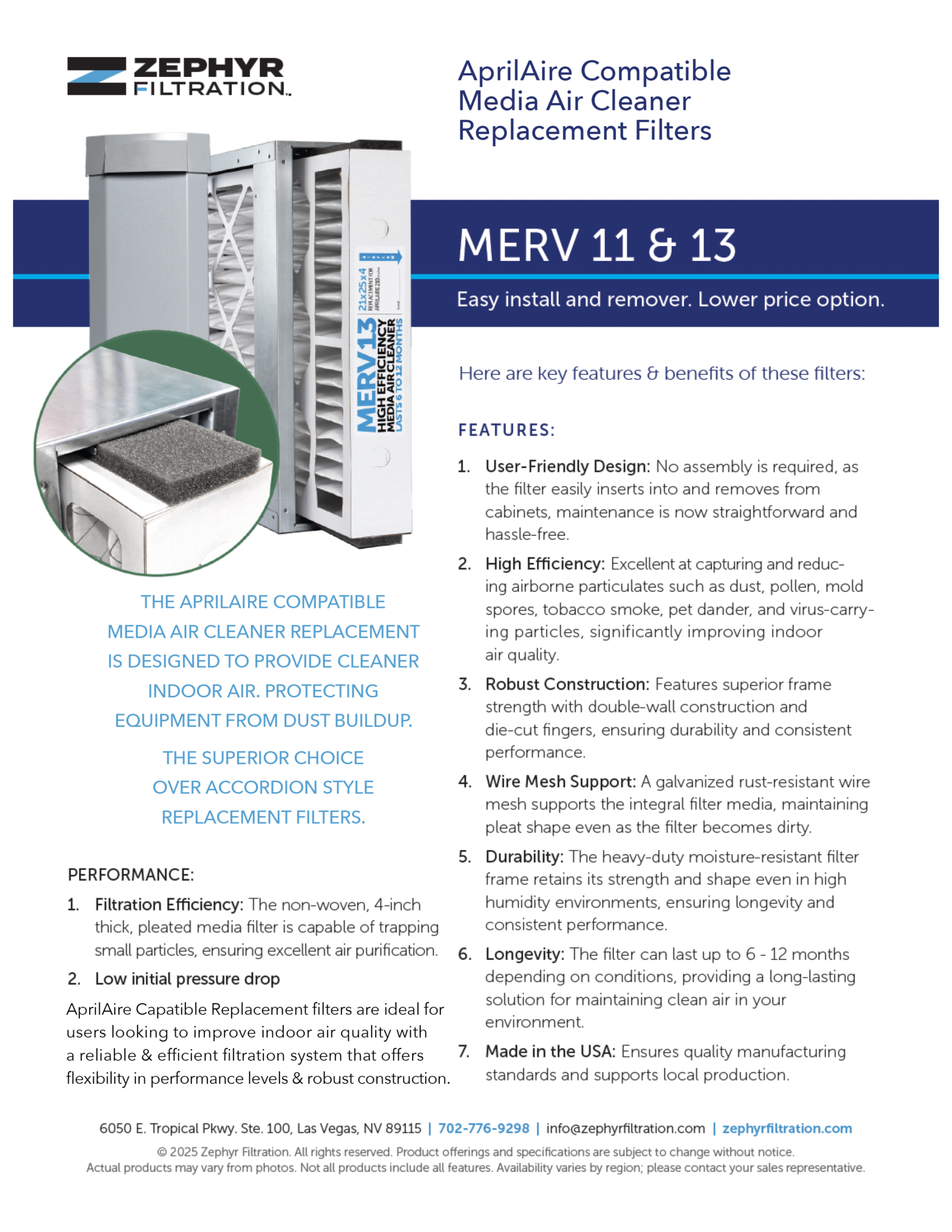 APRILAIRE REPLACEMENT – Zephyr Filtration